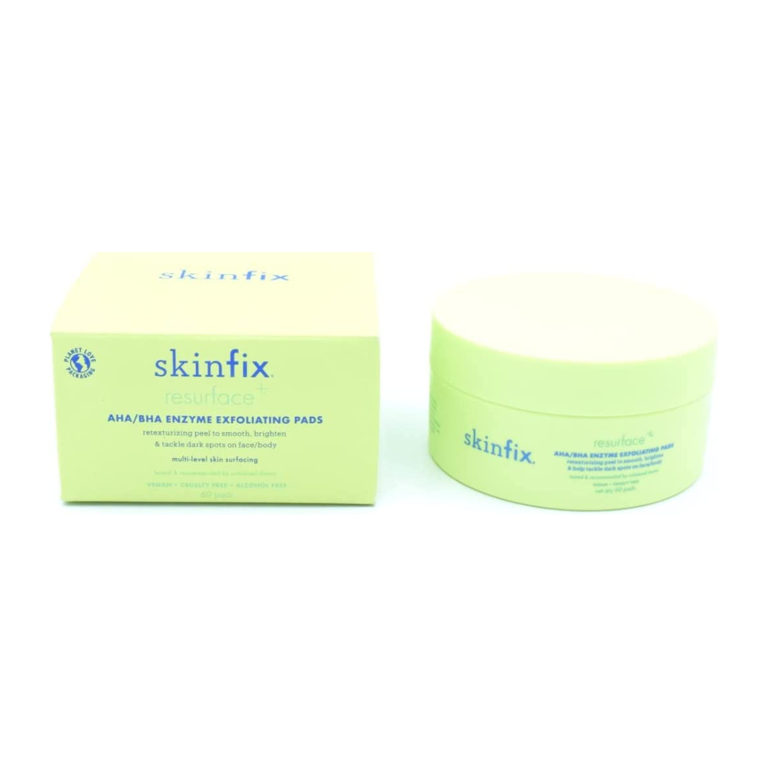 Skinfix Resurface + AHA/BHA Enzyme Exfoliating Pads Multi-level Skin S ...